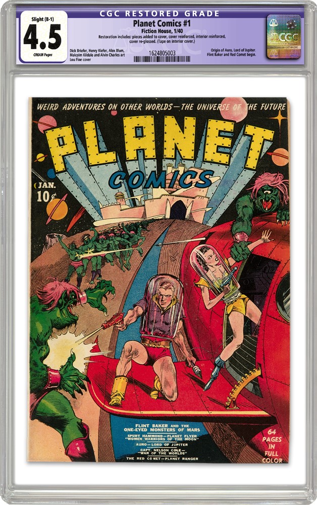 CGC-graded Golden Age Fiction House Comics in October Heritage Auctions ...