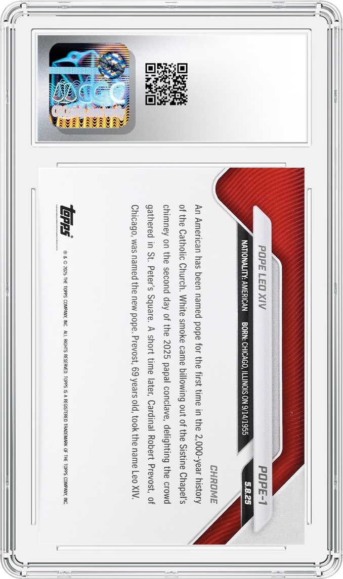Record-breaking Pope Leo XIV Card Certified by CGC Realizes Five ...