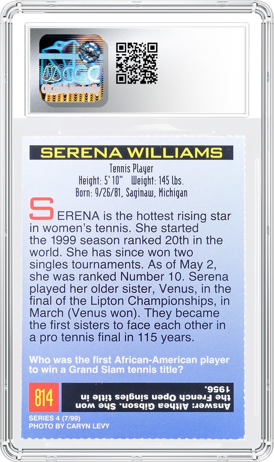 CGC Cards Grades a Serena Williams Card Worth Thousands | CGC
