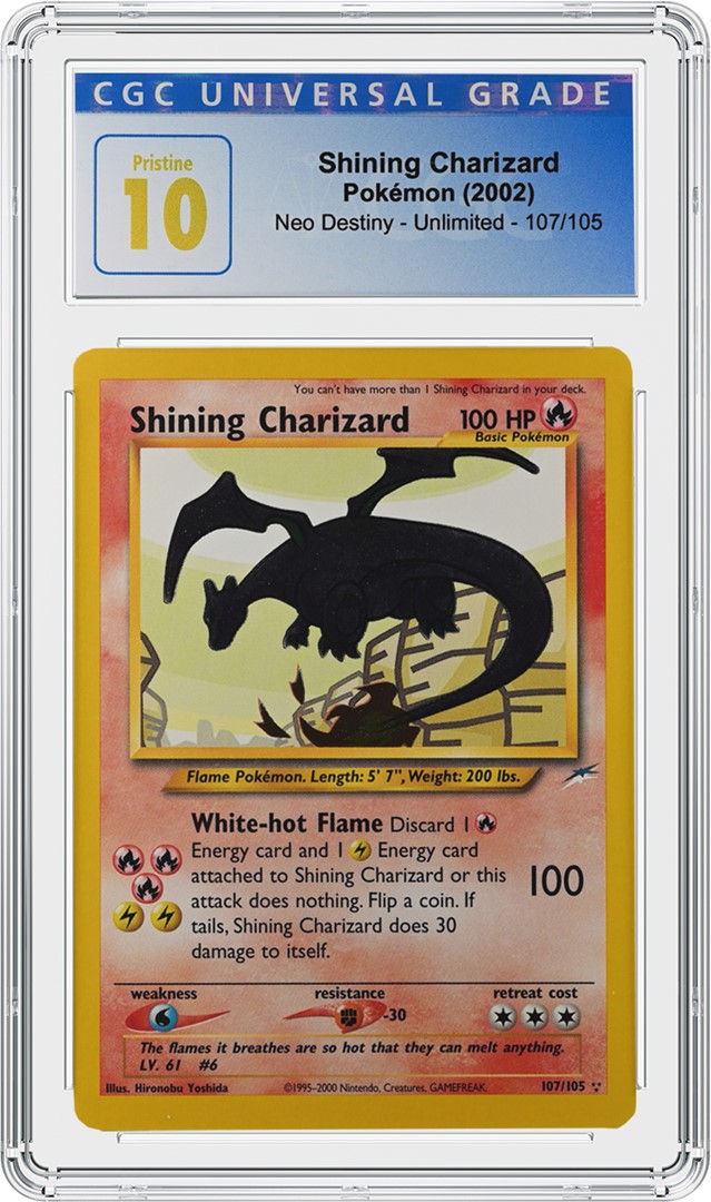 CGC Trading Cards Grades Five Early Shining Pokémon Cards a Pristine 10 ...