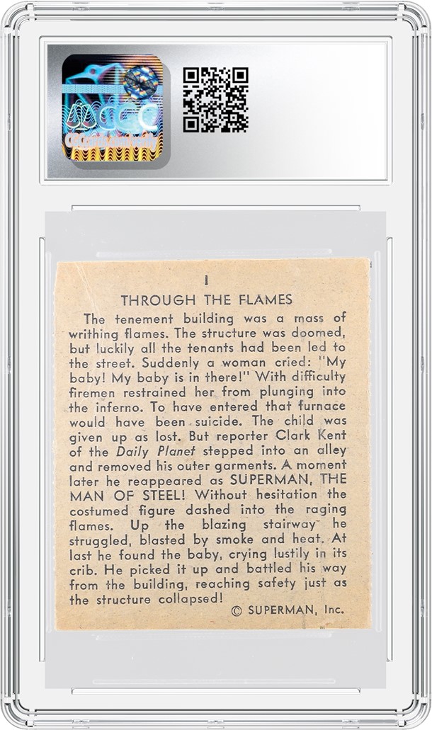 1940 Superman Card Certified by CGC Cards Tops $10,000 in Hake's ...