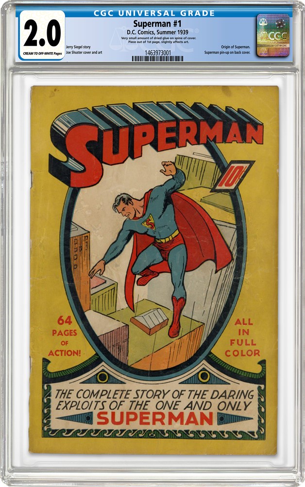 CGC-certified Action Comics #1 Realizes More than $375,000 in ...