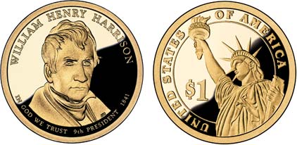 William Harrison Presidential Dollar | NGC