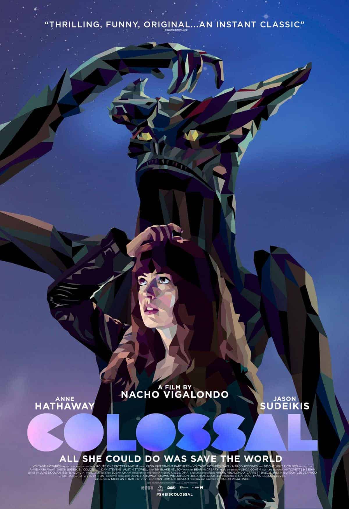 The Theatrical Poster for COLOSSAL Features a Woman and Her Monster ...