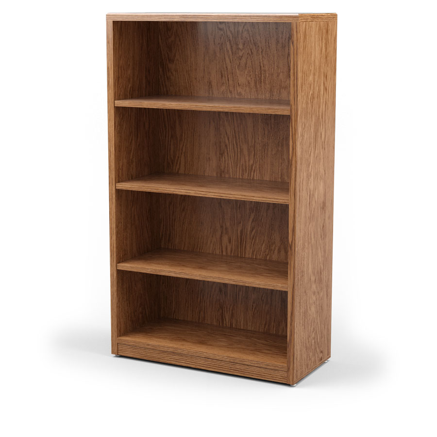Wildwood Bookcase with 3 Adjustable Shelves, 28"x13"x48"