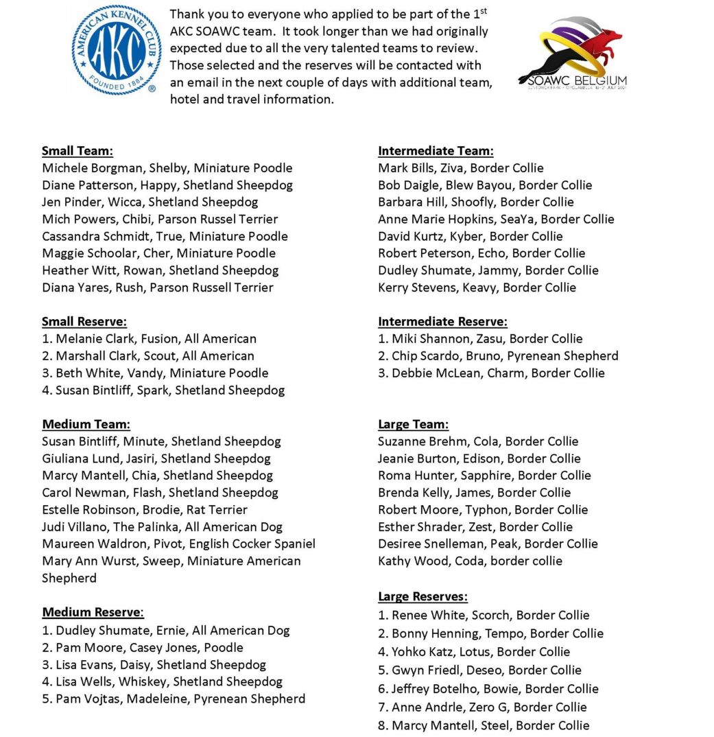 Senior Open Agility World Championship – American Kennel Club