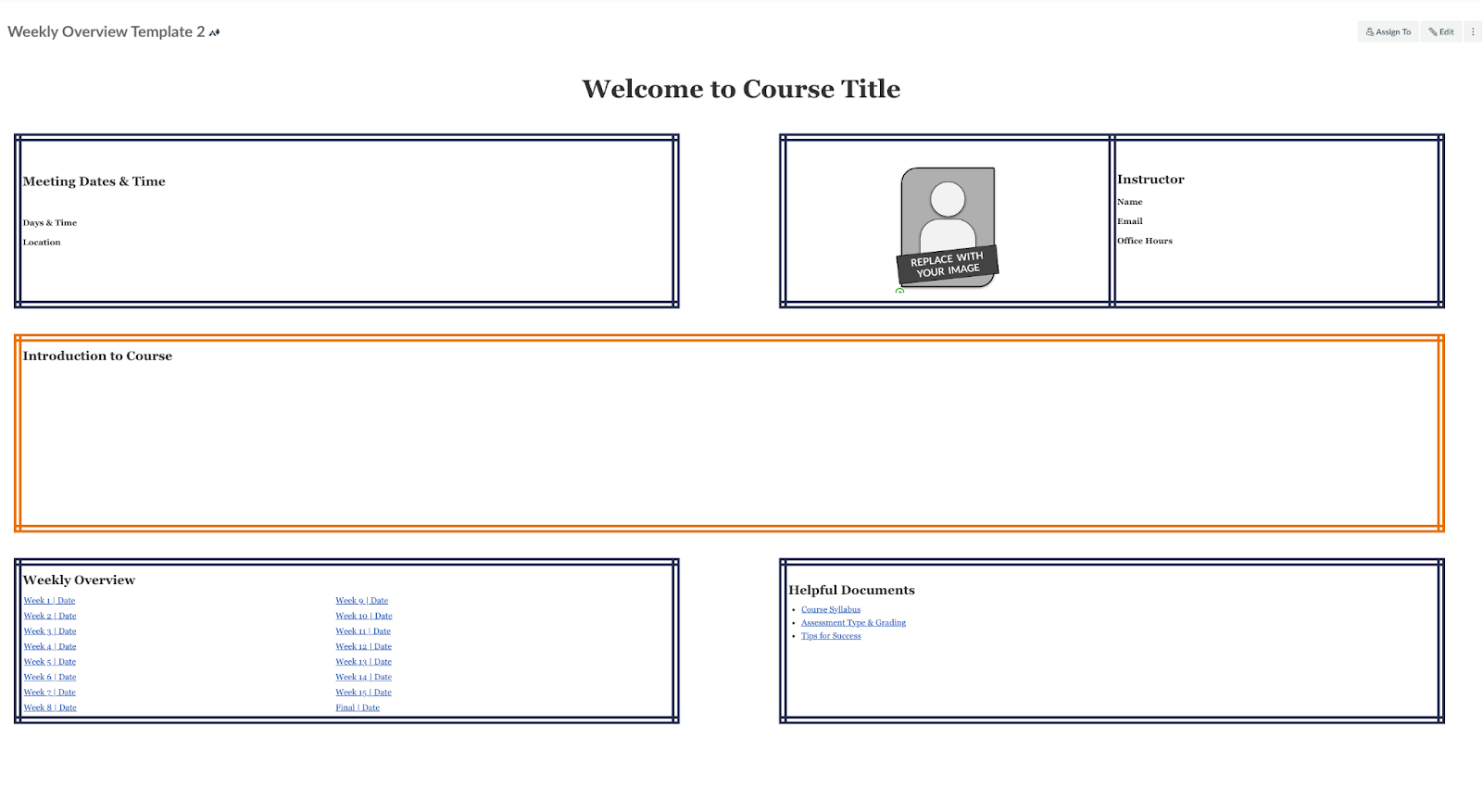 Canvas Templates that Integrate Inclusive Course Design Principles ...