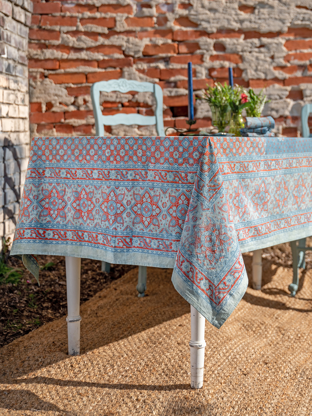Persian Garden Natural Dye Tablecloth | Kitchen & Table Linens ...