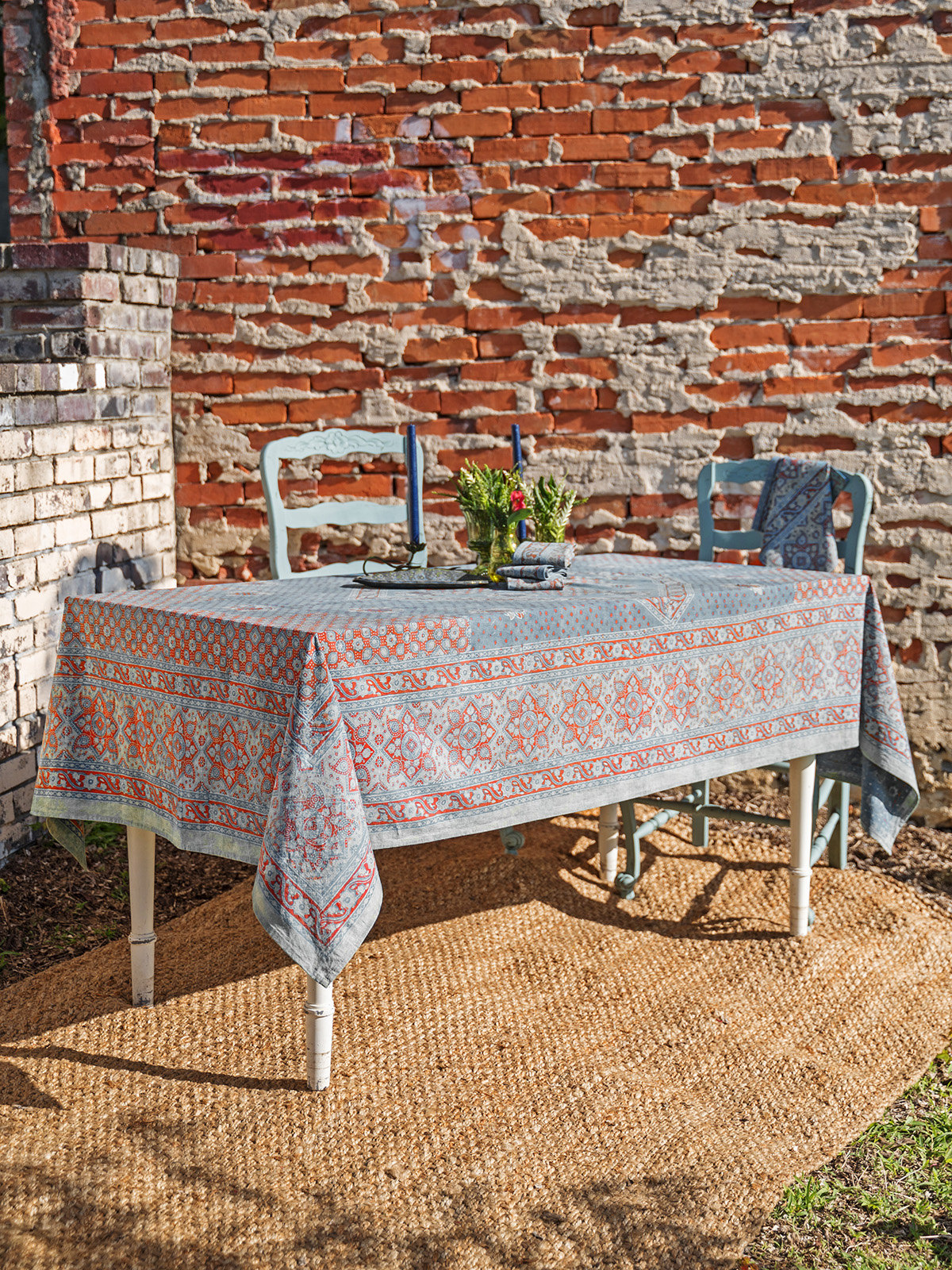 Persian Garden Natural Dye Tablecloth | Kitchen & Table Linens ...