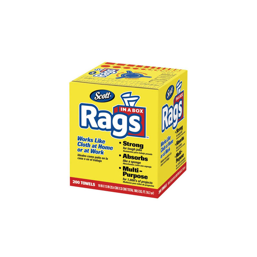 SCOTT Rags in a Box - 75260, Shop Towels: Auto Body Toolmart
