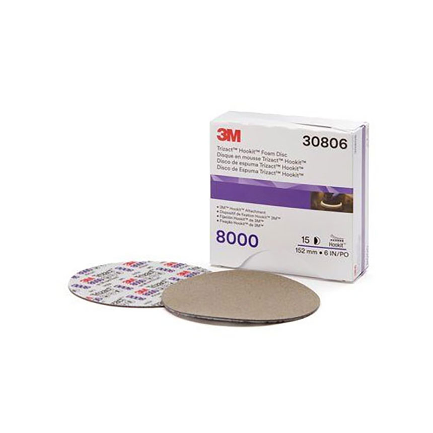 3M 6 Trizact Hookit Foam Disc, 8000G - 30806, Abrasive Discs: Auto Body ...