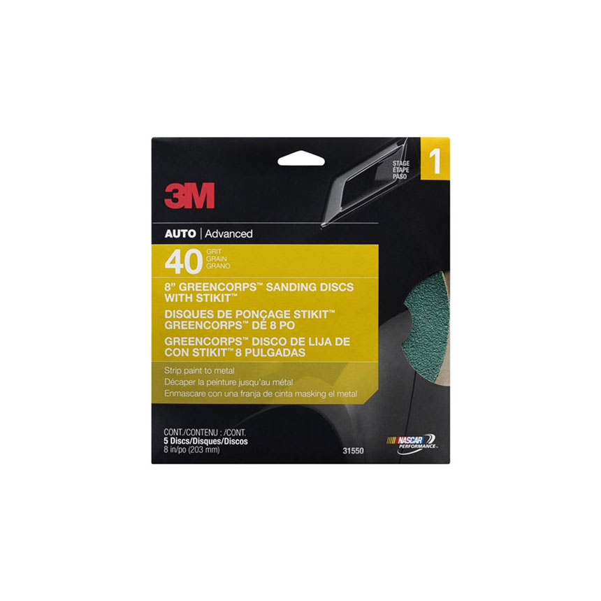 3M Green Corps 8 Stikit 40E Discs - 31550, Abrasive Discs: Auto Body ...