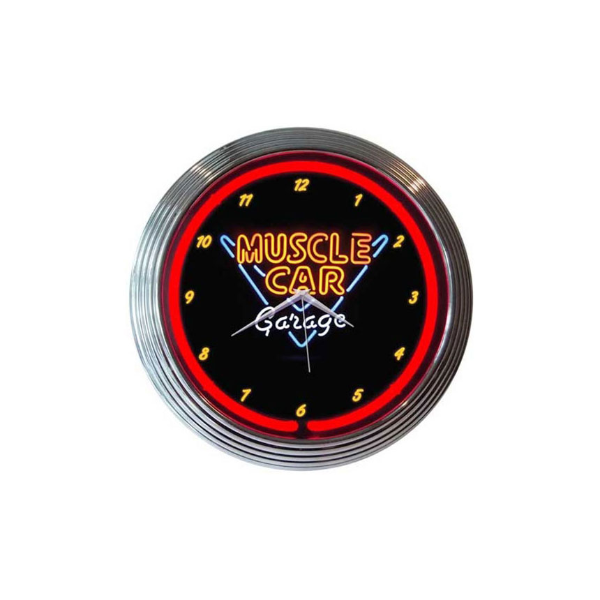 Neonetics Muscle Car Garage Neon Clock, Neon Signs: Auto Body Toolmart