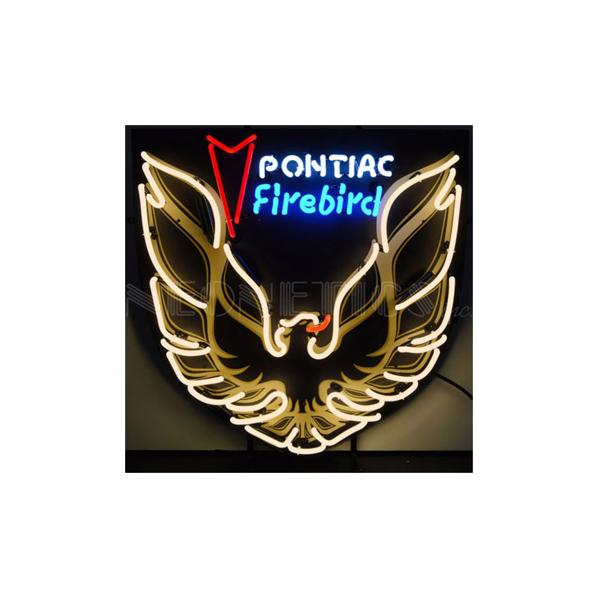 Neonetics Pontiac Firebird Gold Neon Sign with Backing - 5FBRDB, Neon ...