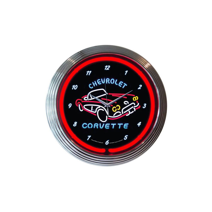 Neonetics GM Corvette C1 Neon Clock - 8CORV1, Neon Signs: Auto Body ...