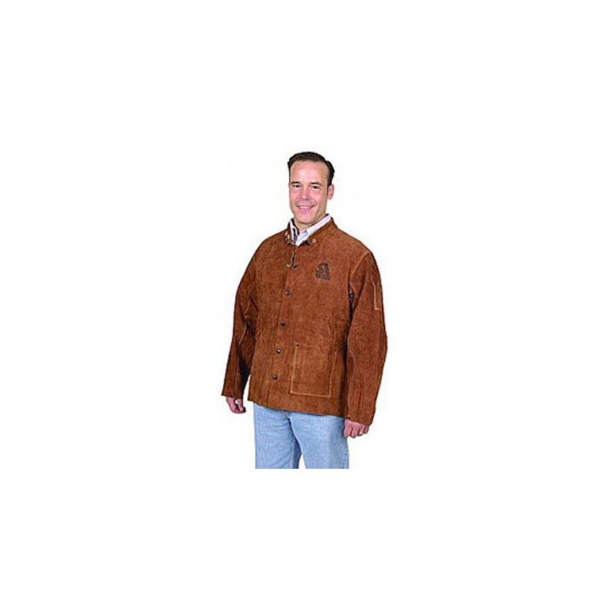 Steiner Brown Leather Weld Jacket, Protective Welding Gear: Auto Body ...