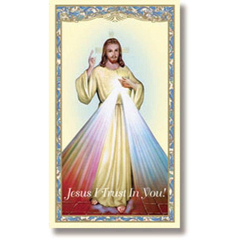 Divine Mercy Holy Card - 100/pk