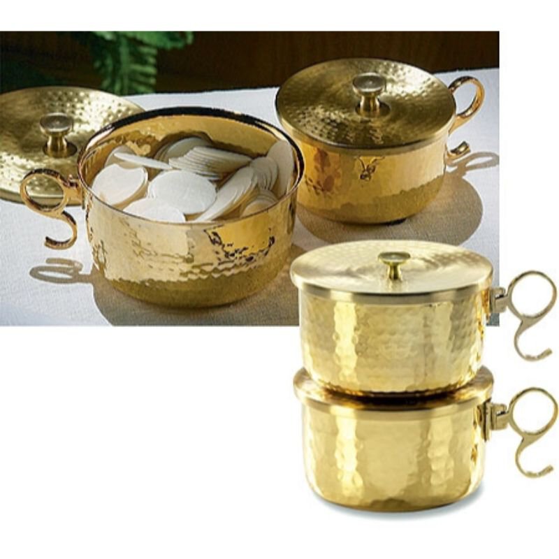 600 Host Brass Stacking Ciborium with Lid, Church Supplies: Autom
