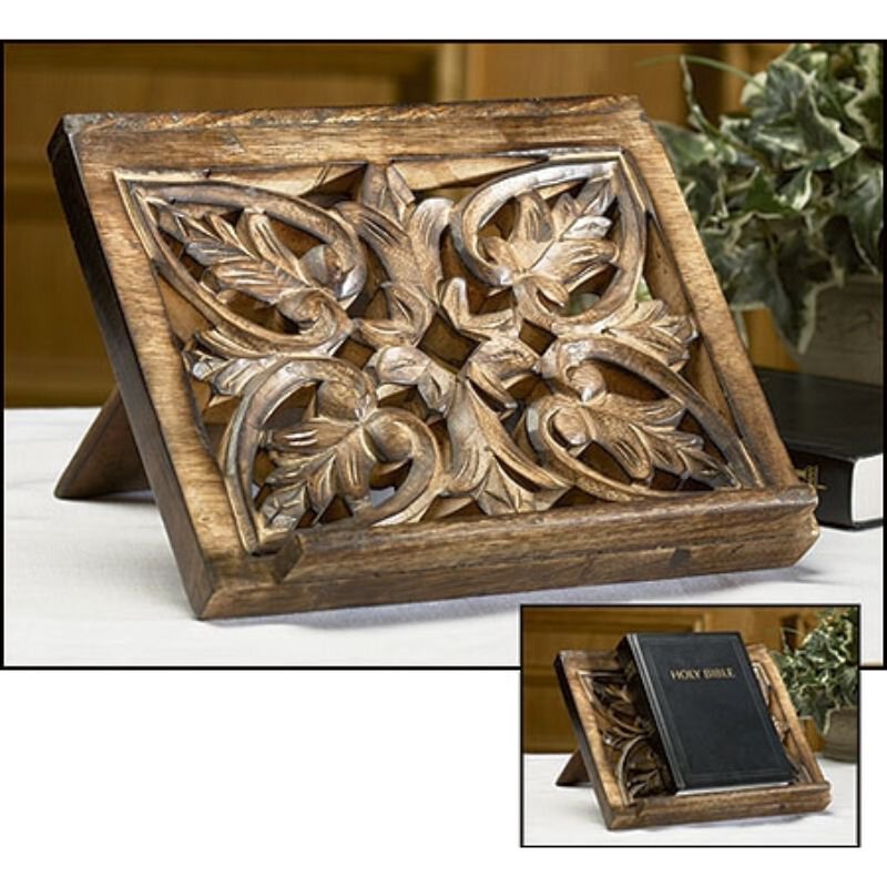 Ornate Wood Carved Bible/Missal Stand, Missal & Bible Stands: Autom