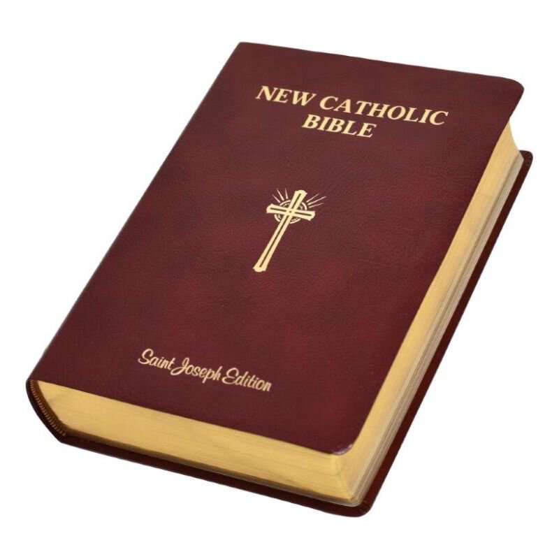 The New Catholic Bible - Giant Type Edition - Bonded Leather - Burgundy ...
