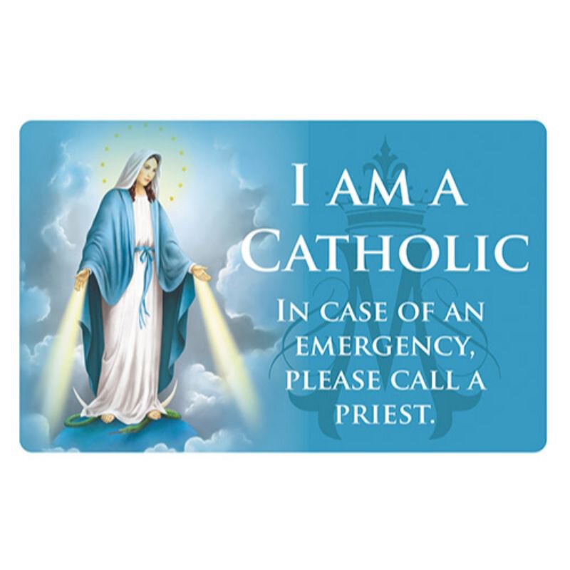 Blessed Mother Catholic ID Card - 25/pk, Devotional Items: Autom
