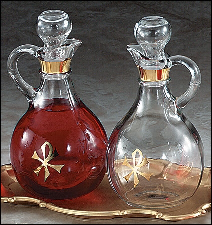 Church Glass Crystal Cruet Sets, Tray, Spoon, Stopper, Drainer | Autom