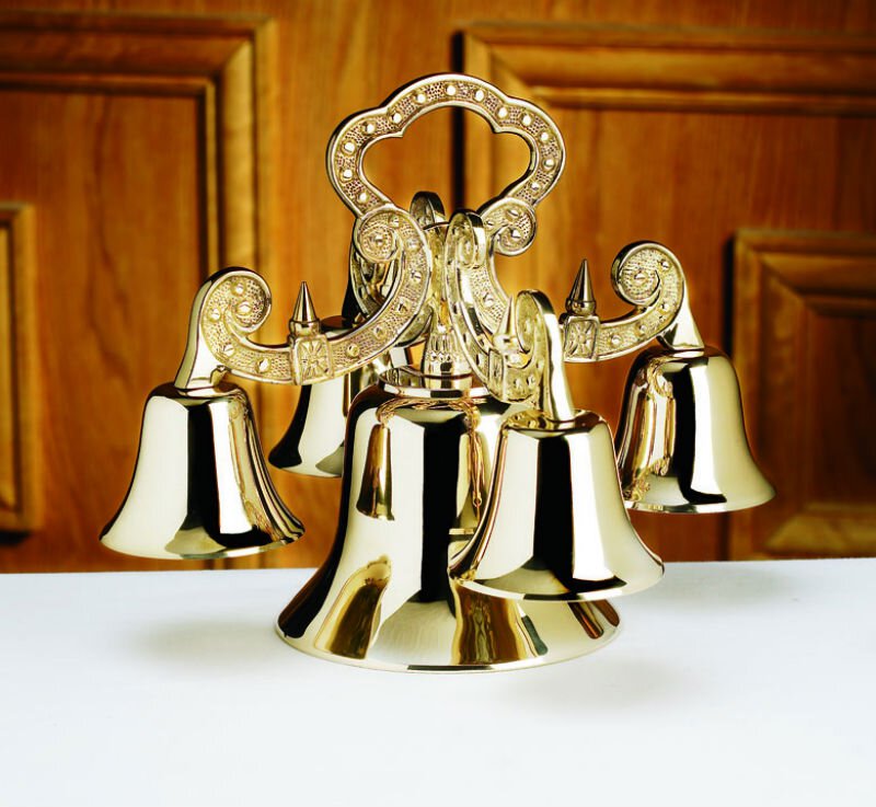 Basilica Standing Sanctuary Bells - Brass