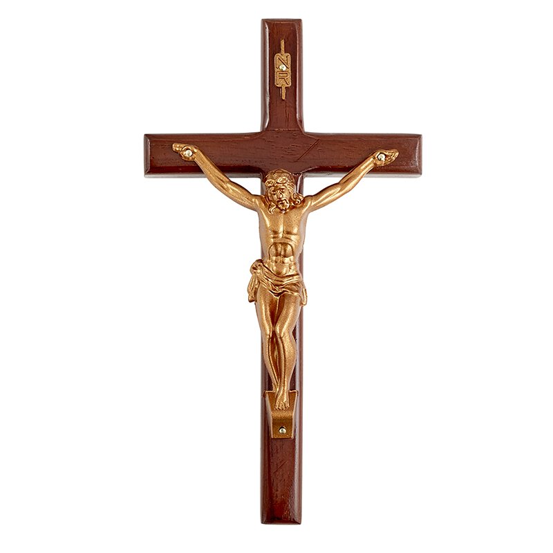 8 Wood Crucifix - 3/pk