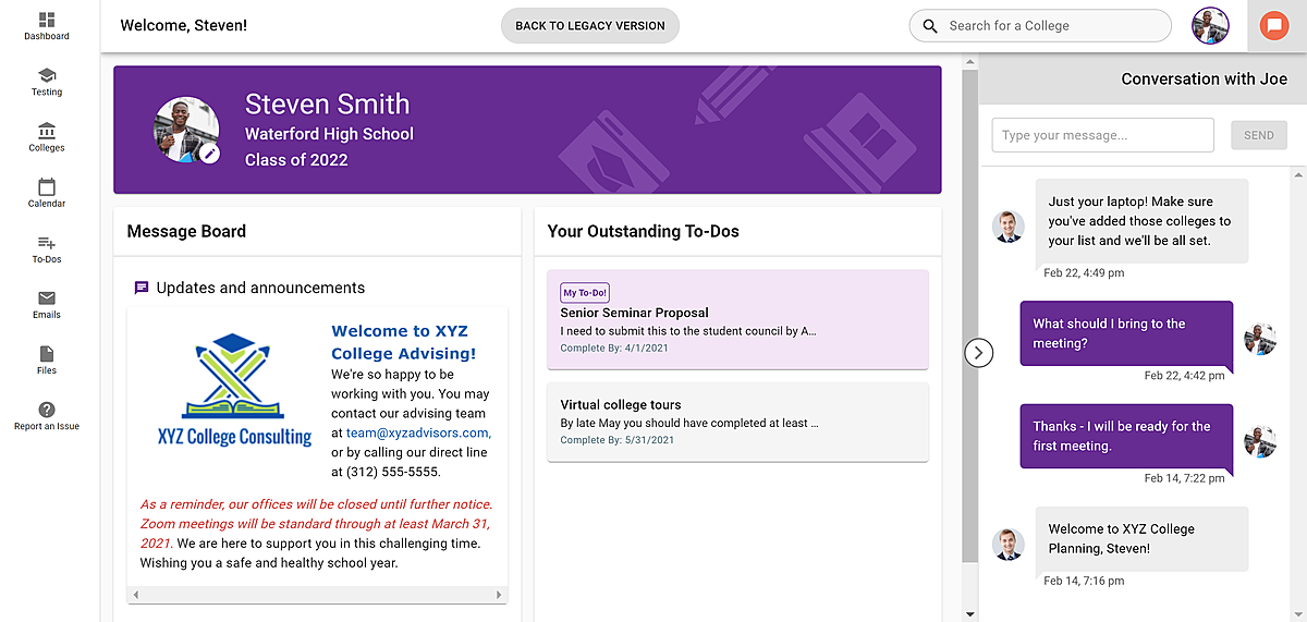 Intro to your student account