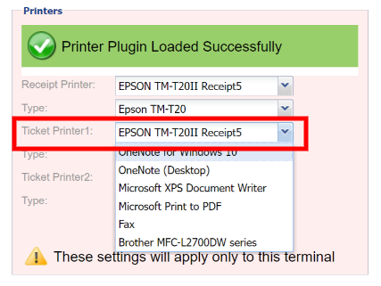 Boca Ticket Printer Setup & Troubleshooting