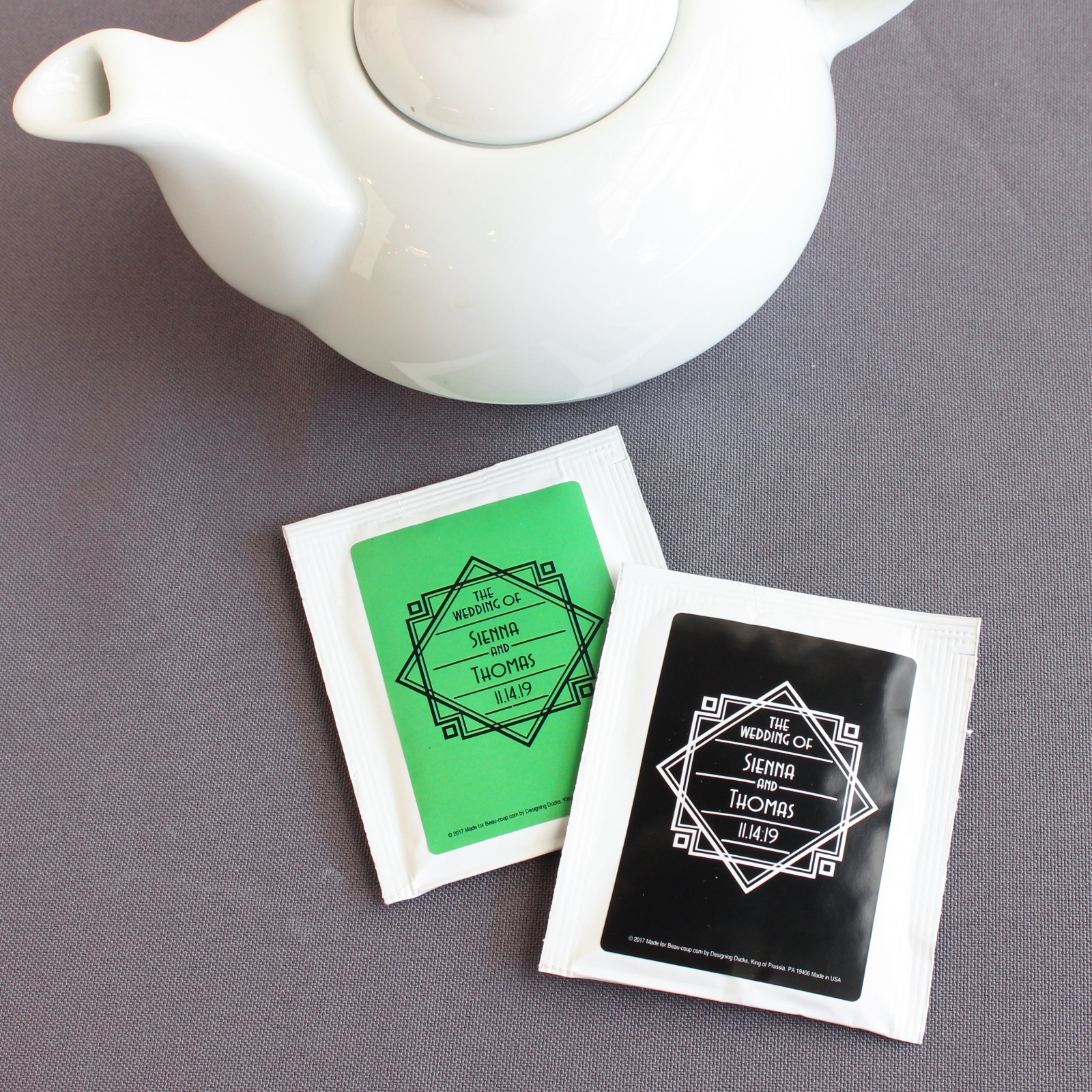 Personalized Wedding Tea Bag Favors | Beau-coup