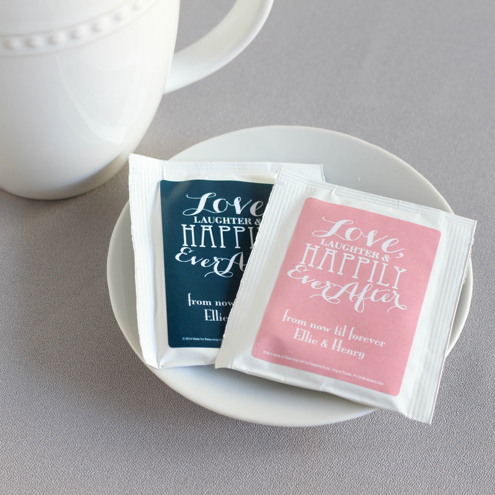 Personalized Wedding Tea Bag Favors | Beau-coup