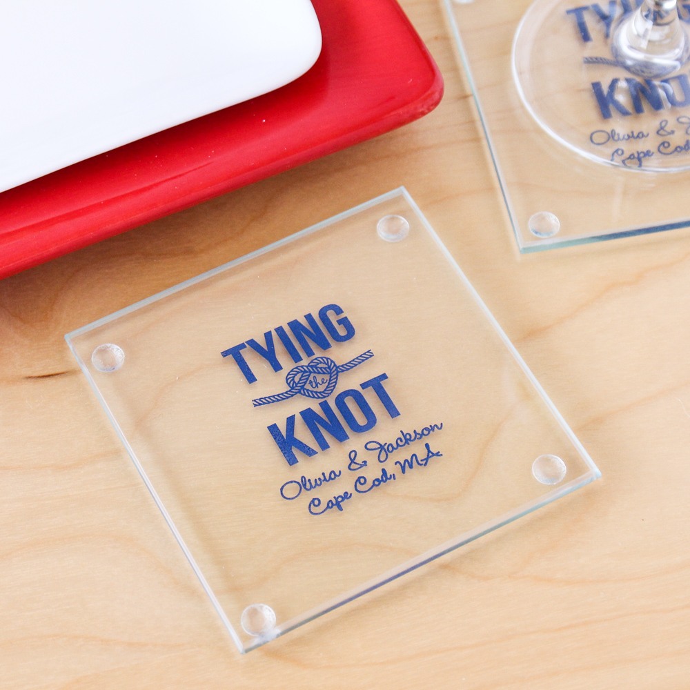Personalized Glass Coaster Favors | Beau-coup