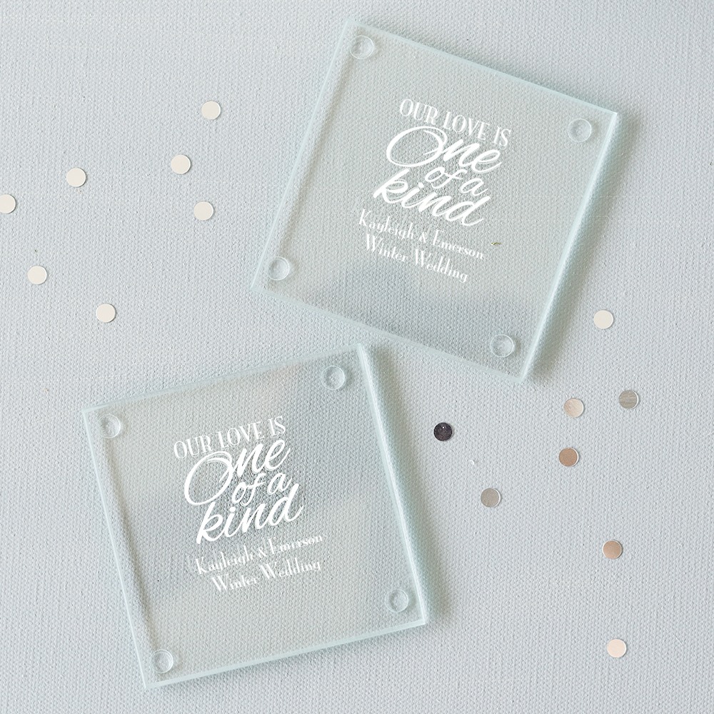 Personalized Glass Coaster Favors | Beau-coup
