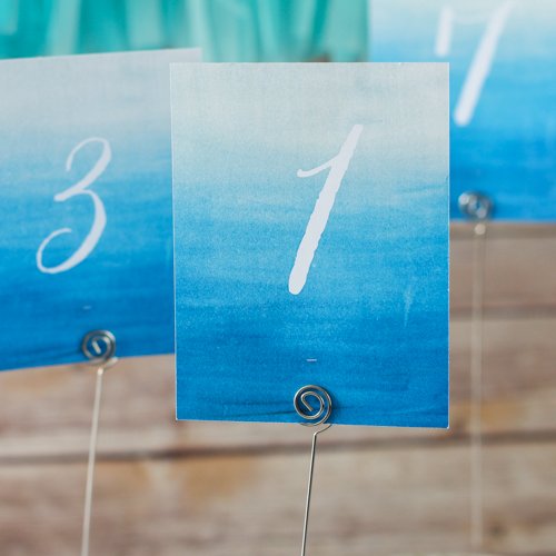Watercolor Table Numbers