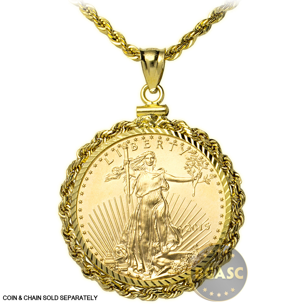 Buy Solid 14k Gold Coin Bezel Pendant 25 1 2 Oz Gold Eagle 27mm Buy Solid 14k Gold Coin Bezel Pendant 25 1 2 Oz Gold Eagle 27mm