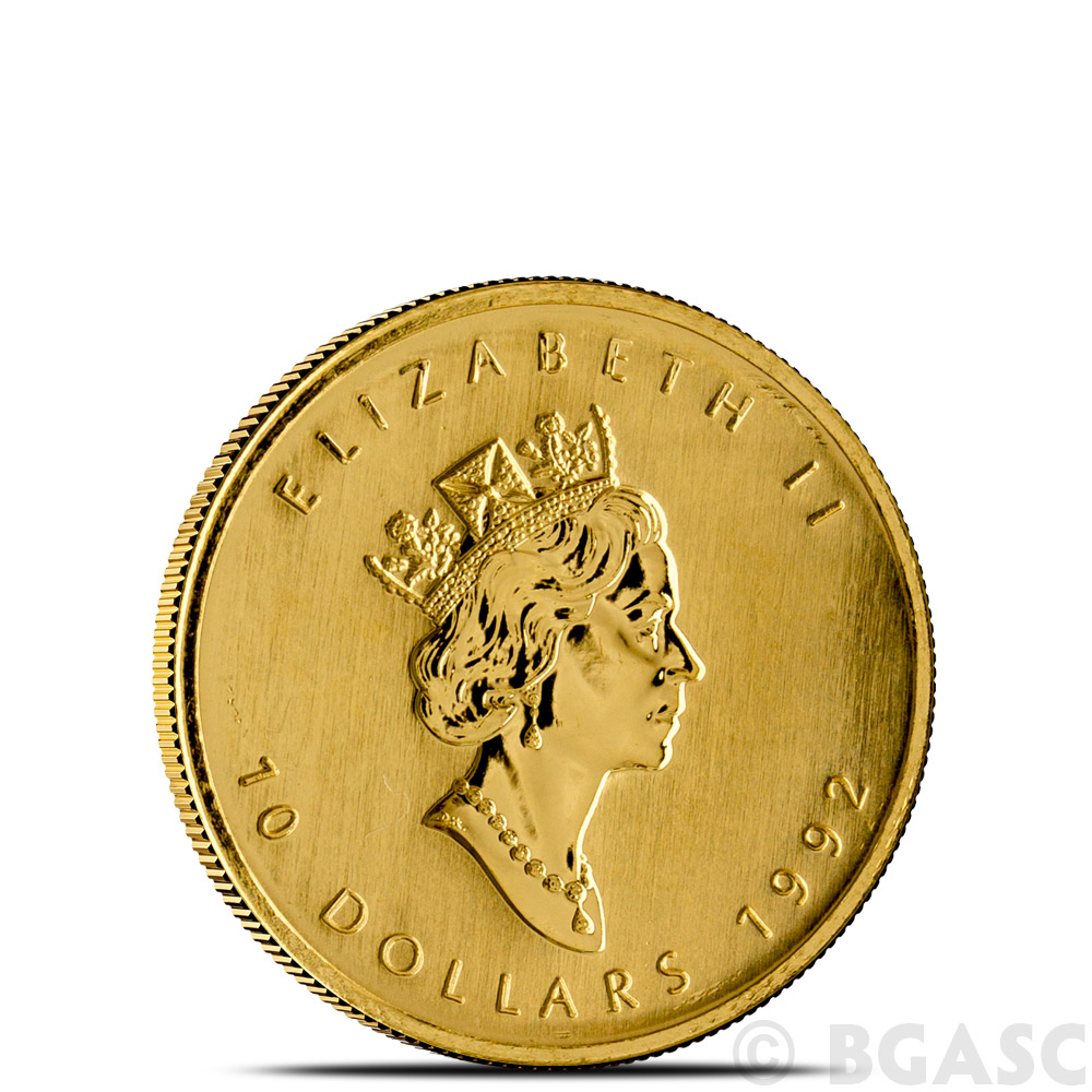 Buy 1/4 oz Canadian Gold Maple Leaf - Brilliant Uncirculated .9999 Fine ...