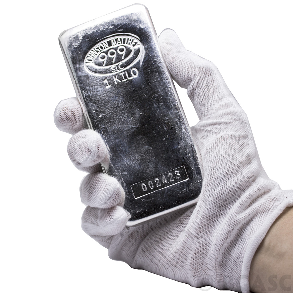 Buy 1 Kilo Silver Bar Johnson Matthey (32.15 troy oz) .999 Fine Ingot ...