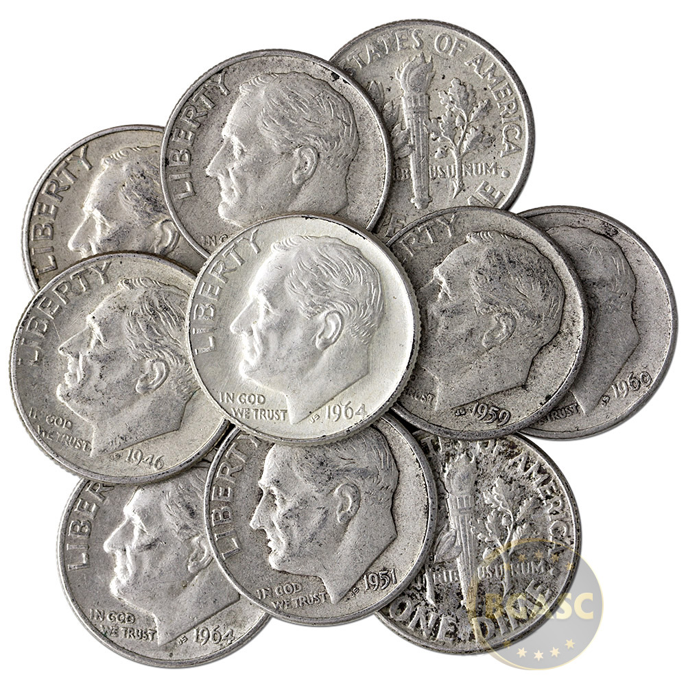 Buy 90% Silver Dimes - $1 Face Value in 90 Percent Junk Silver Coins ...
