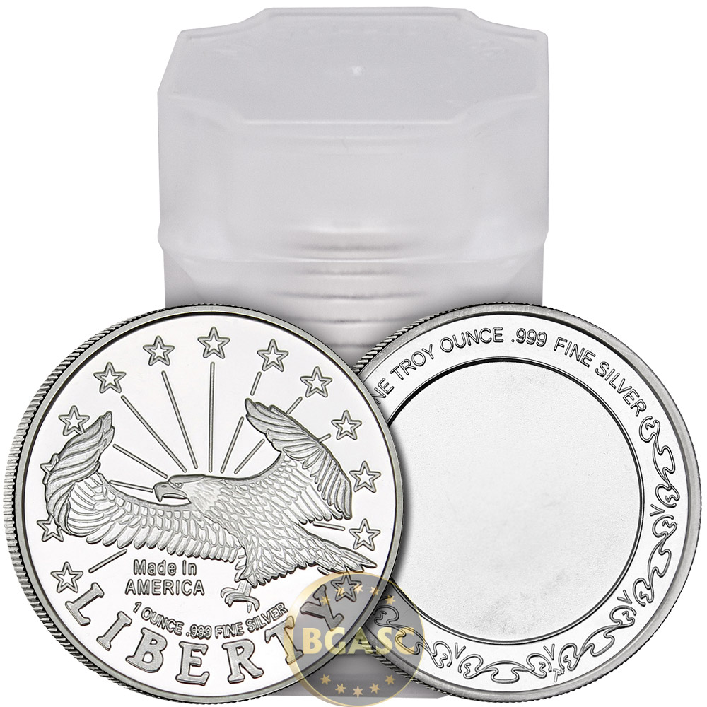 Buy 1 oz Silver Rounds SilverTowne Liberty Eagle .999 Fine Silver ...