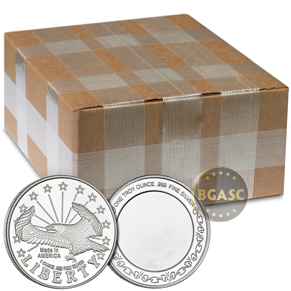 Buy 1 oz Silver Rounds SilverTowne Liberty Eagle .999 Fine Silver ...