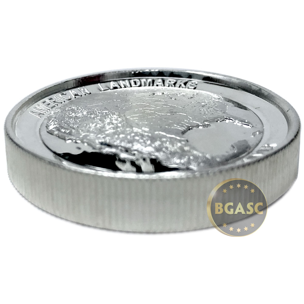 Buy 2 oz Silver Rounds Grand Canyon Ultra High Relief .999 Fine Bullion ...