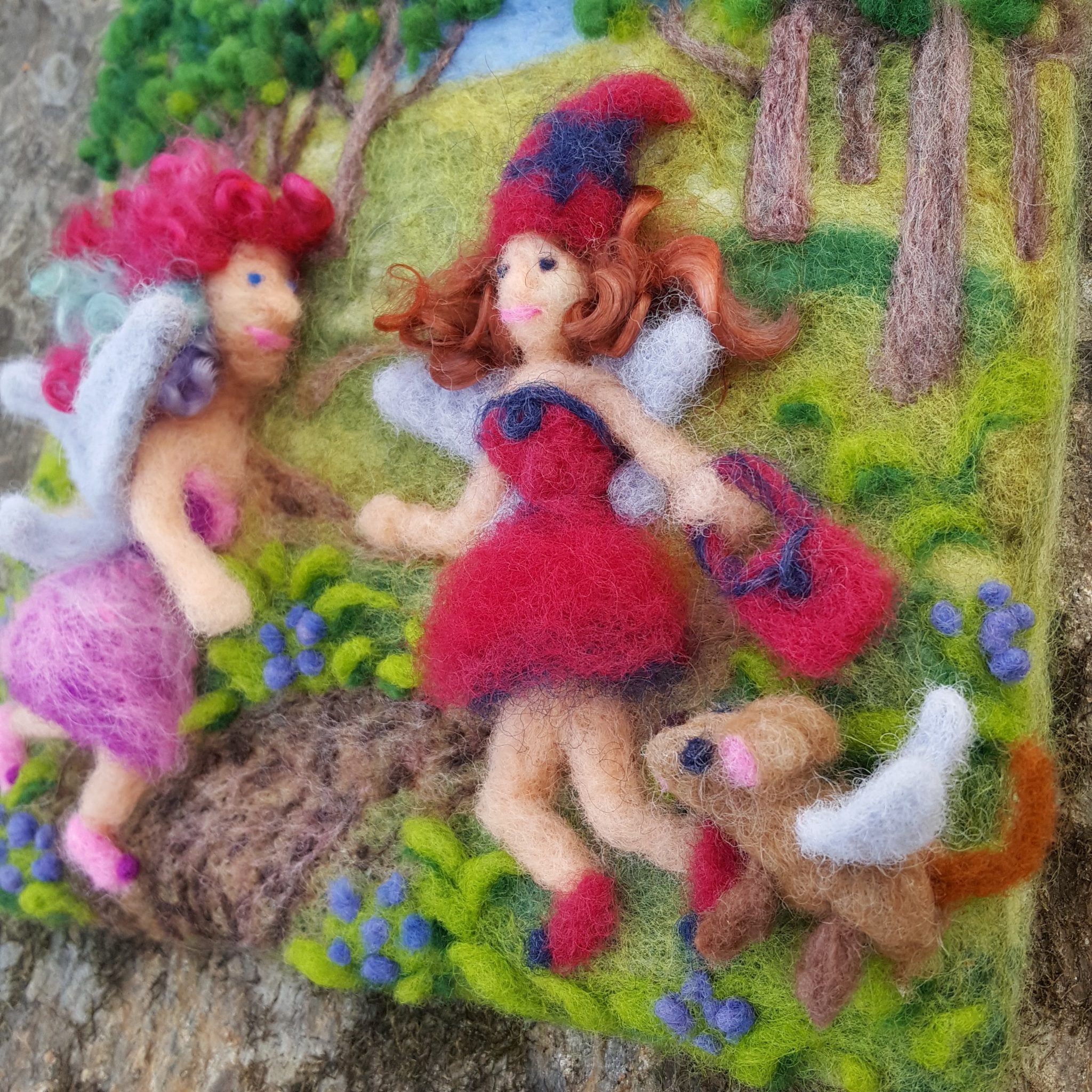 Wool Felted Paintings - Binding Tales