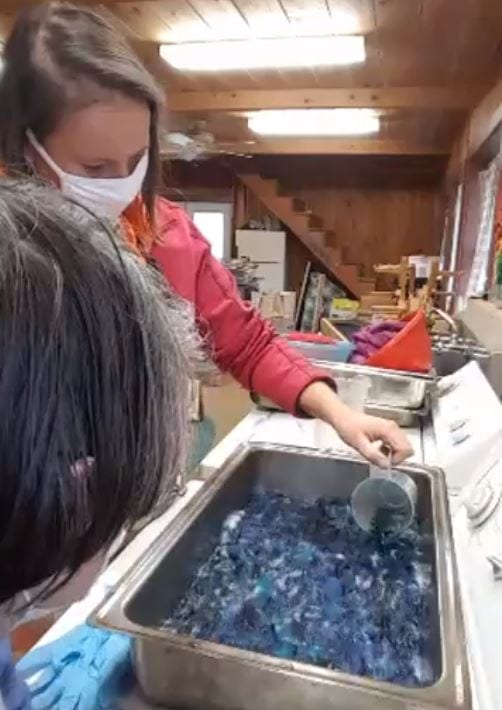 Hand Dying Wool Roving - Binding Tales