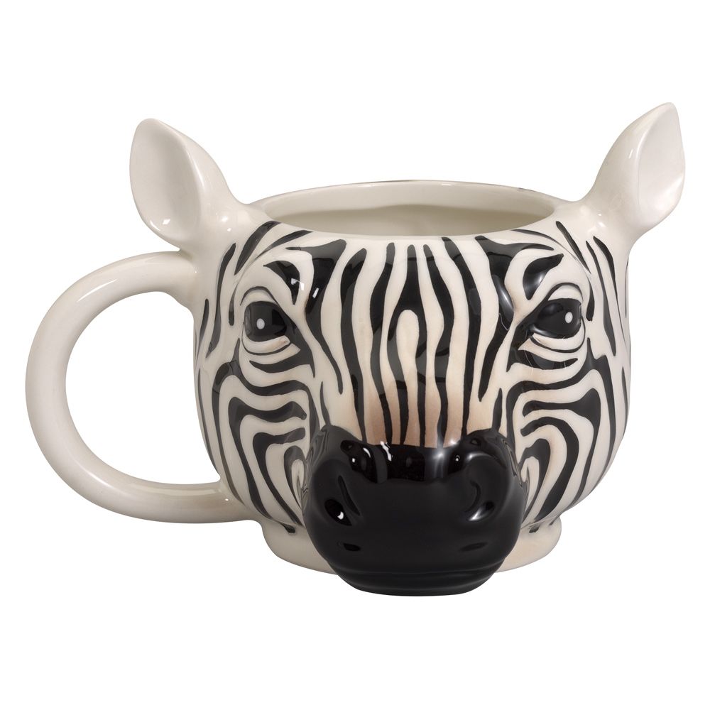 Buy Zebra Shaped Mug | 14 oz Porcelain Mug | Bits and Pieces