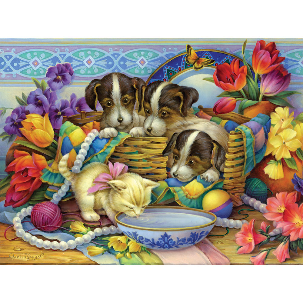 Precious Puppies And Kitten 500 Piece Jigsaw Puzzle | Bits and Pieces