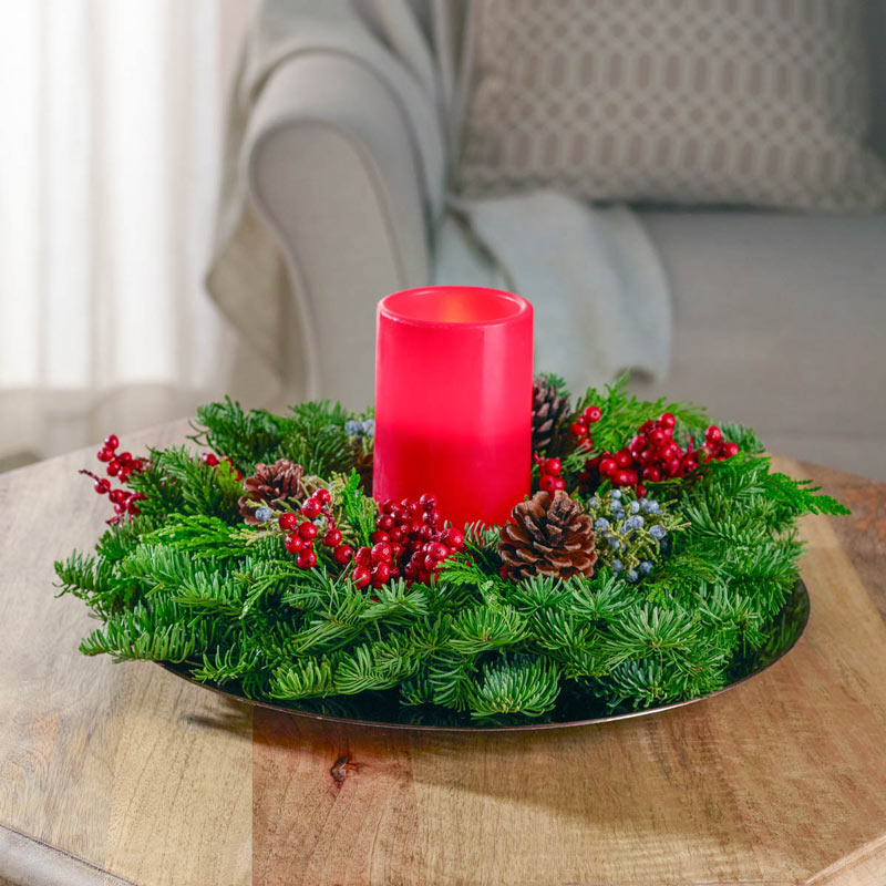 Fresh Noble Fir Candle Ring - Fresh Greenery | Brecks Gifts
