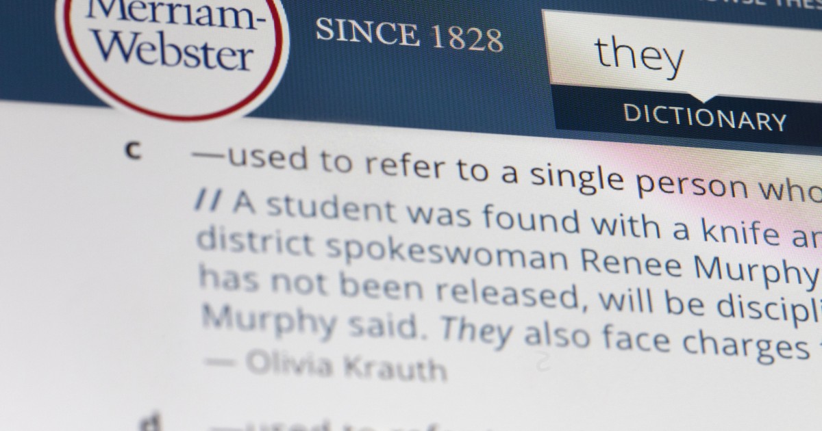 The Rightness of the Singular ‘They’ — Bunk