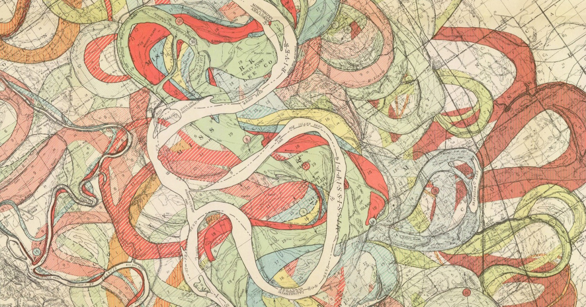 Harold Fisk’s Meander Maps of the Mississippi River — Bunk