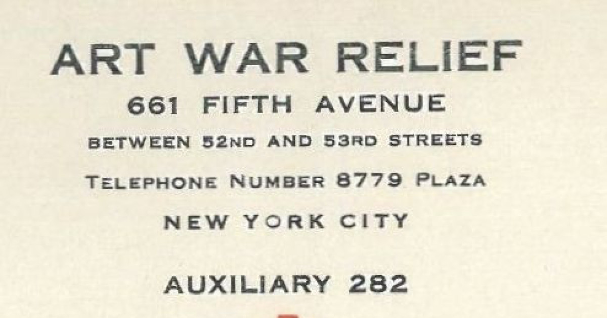 Edith Magonigle and the Art War Relief — Bunk